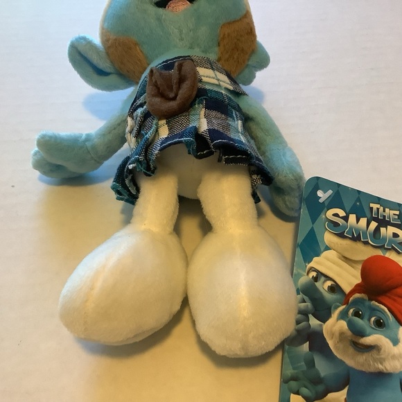 Kellytoy | Toys | The Smurfs Blue White Brown Wearing Kilt Smurf Plush ...